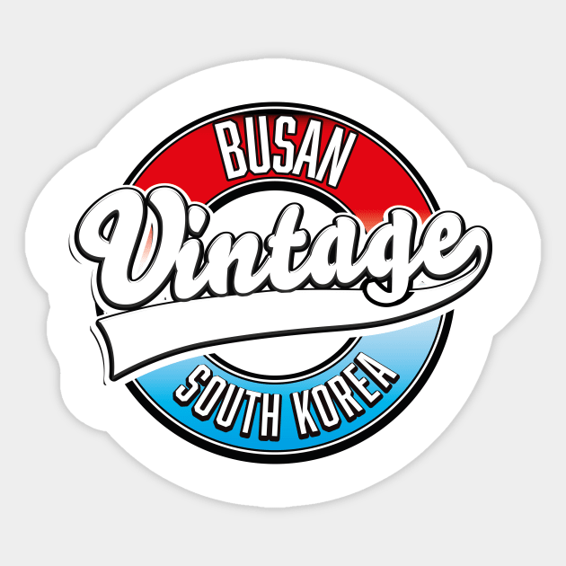Busan south korea vintage logo - Busan South Korea - Sticker | TeePublic
