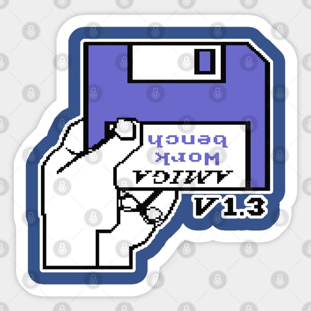 Amiga Workbench - Insert Disk - Amiga - Sticker | TeePublic