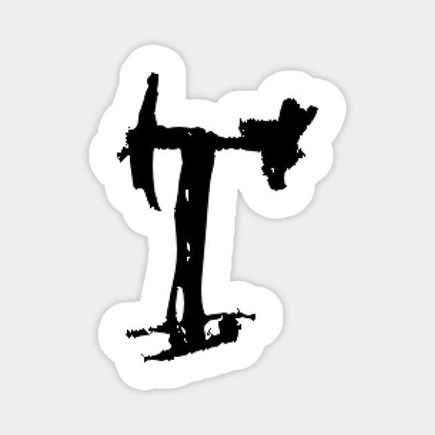 Dark and Gritty letter T from the alphabet - Letter T - Magnet | TeePublic
