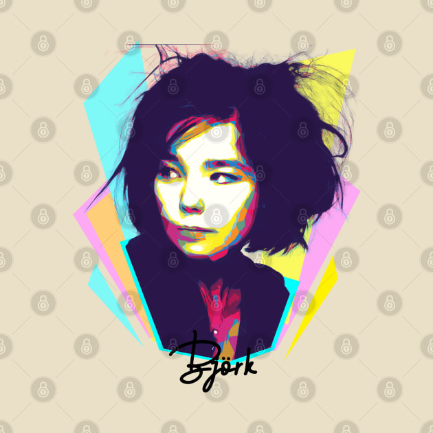 Bjork Wpap Pop Art Design - Bjork - T-Shirt | TeePublic