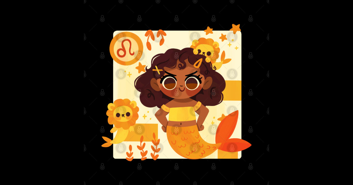 Leo mermaid - Leo - Sticker | TeePublic