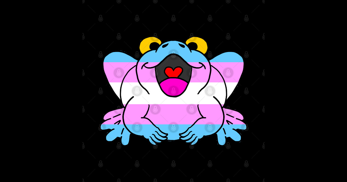 Frog Trans Pride Decal - Trans - Posters and Art Prints | TeePublic