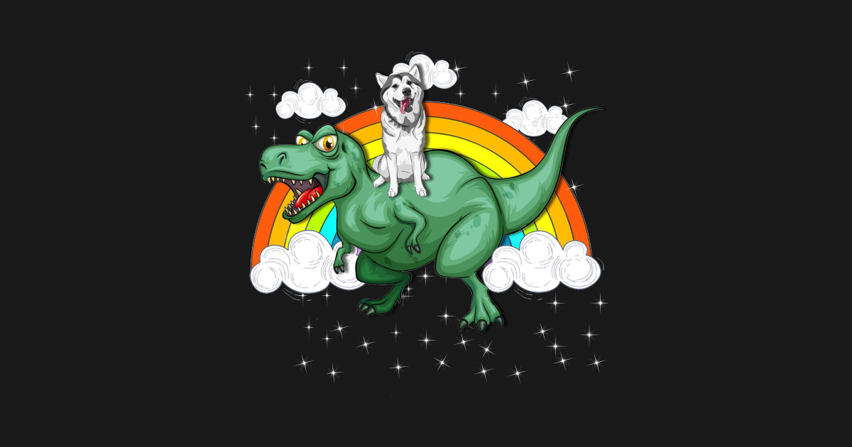 T Rex Dinosaur Riding Siberian Husky - T Rex Dinosaur Riding Siberian ...