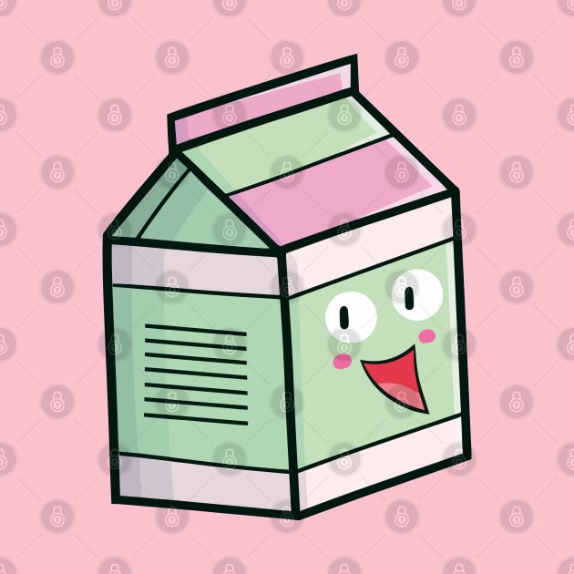 Cute Green Pink Milk Box - Nilk Box - T-Shirt | TeePublic