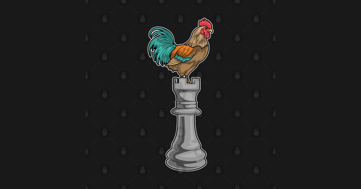 Rooster Chess piece Rook Chess - Chess Player - T-Shirt | TeePublic