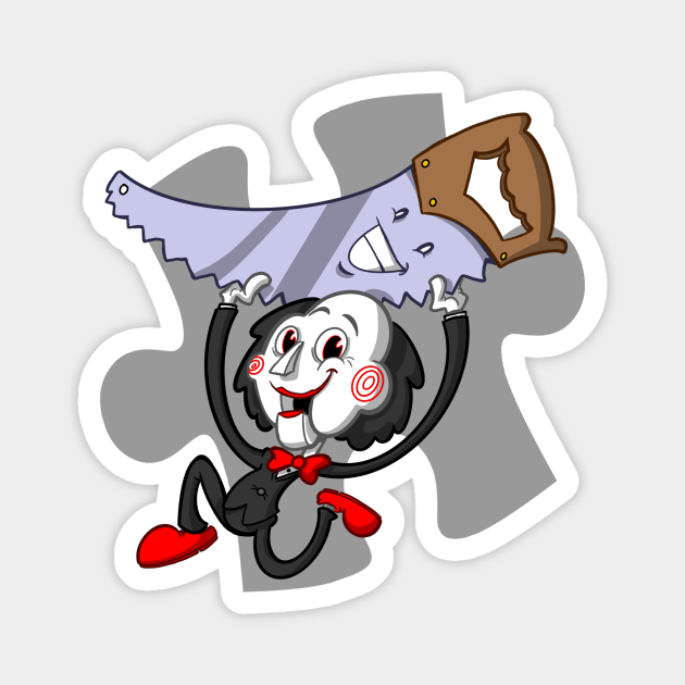 Jigsaw Cartoon Character - The Puppet from Saw Movies - Jigsaw - Magnet ...