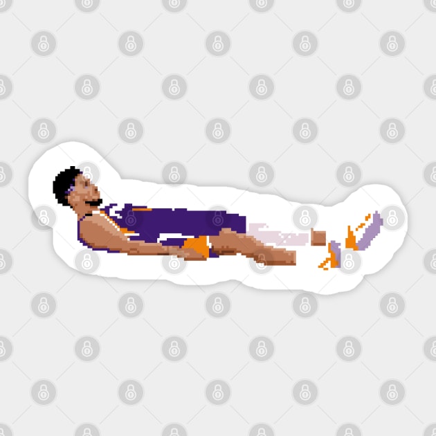 Devin Booker Pixel lying - Devin Booker - Sticker | TeePublic