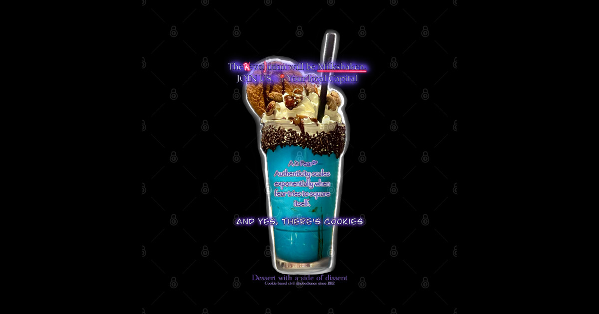 The Revolution Will Be Milkshaken – Cookie Monster Protest Poster ...