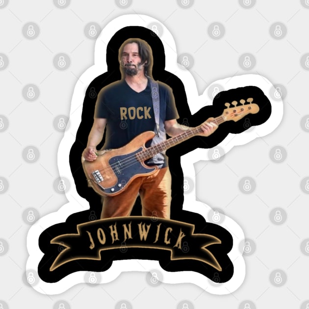 Guitarist John Wick logo - John Wick - Sticker | TeePublic