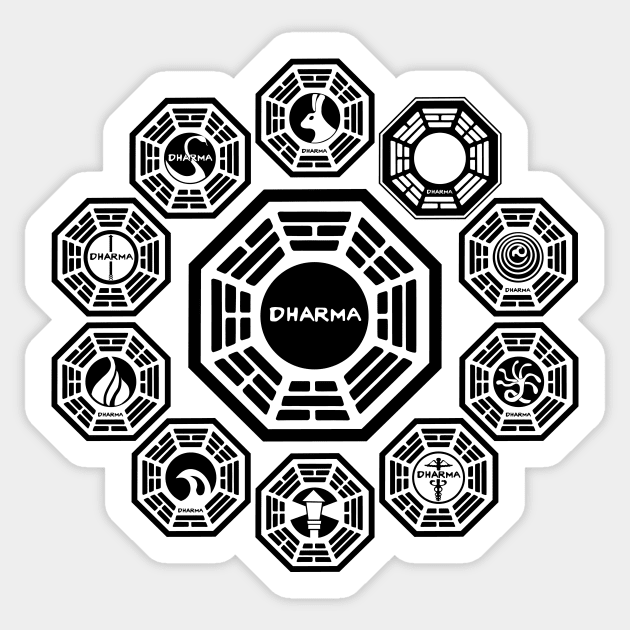 DHARMA Initiative - Dharma Stations - Sticker | TeePublic