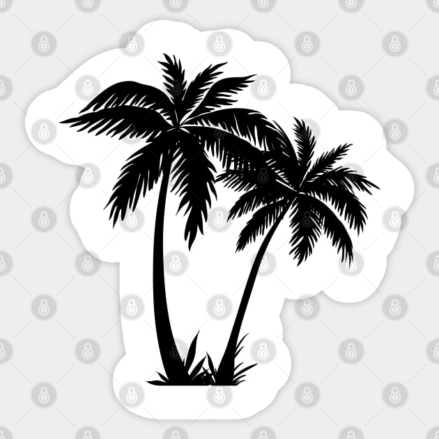 Palm Tree Design - Leaves - Sticker | TeePublic