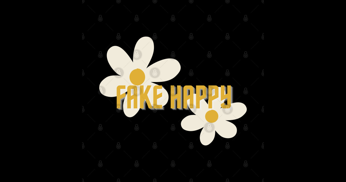 FAKE HAPPY - Fake Happy - Sticker | TeePublic