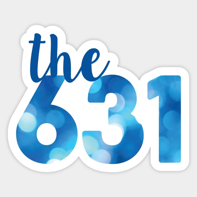 631 Area Code - 631 - Sticker | TeePublic