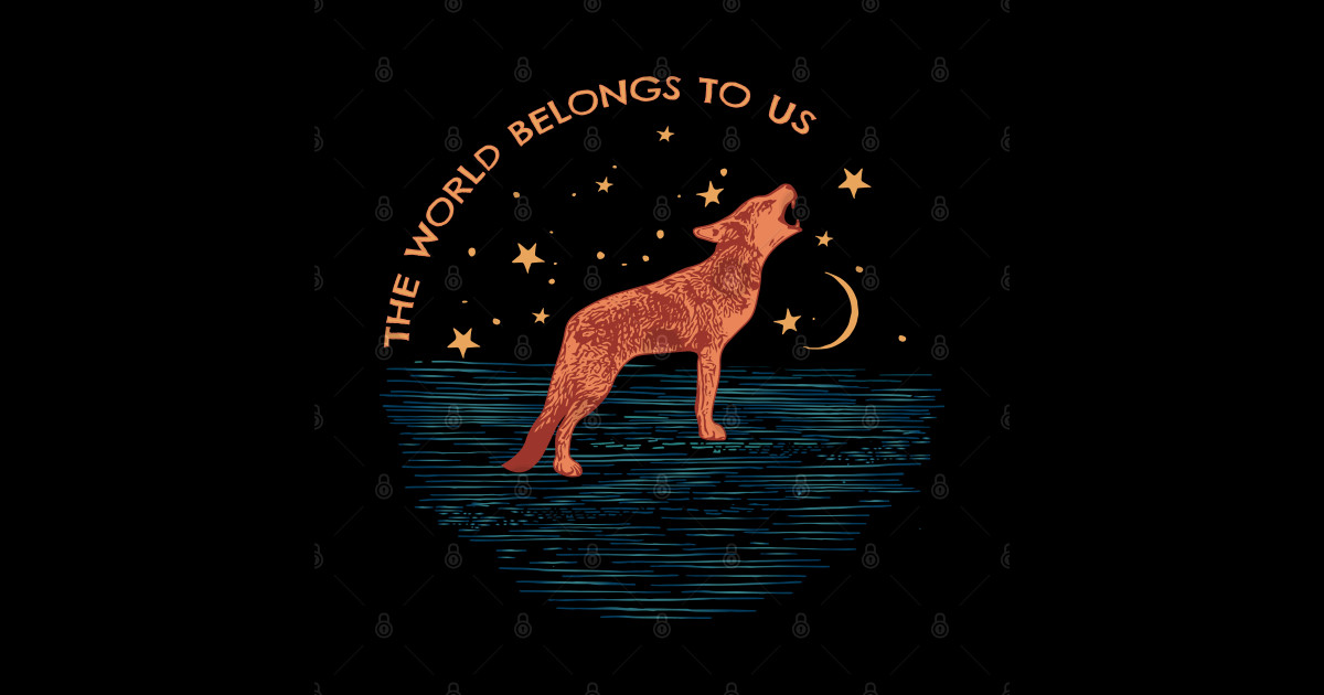 Coyote Howling At Night Linocut Style - Coyote Howling - T-Shirt ...