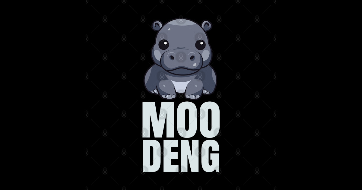 Moo Deng – Adorable Baby Hippo Design - Moo Deng Hippo - Posters and ...