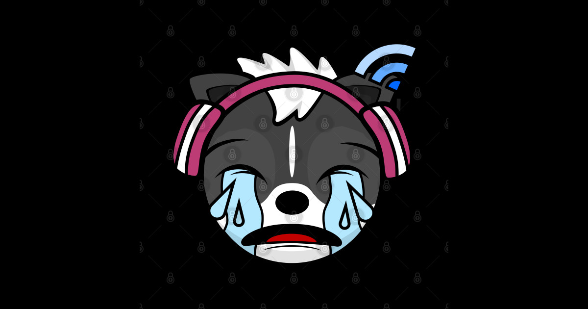 Crying Melody Skunk - Moulemote - Sticker | TeePublic