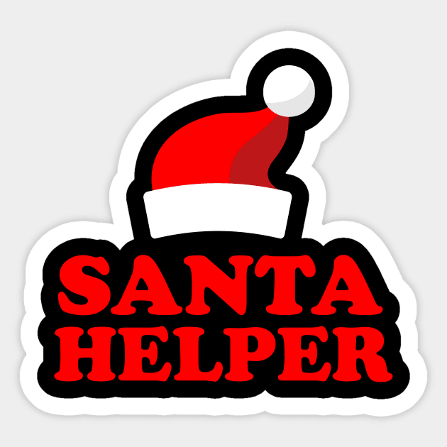 Santa Helper logo - Christmas - Sticker | TeePublic