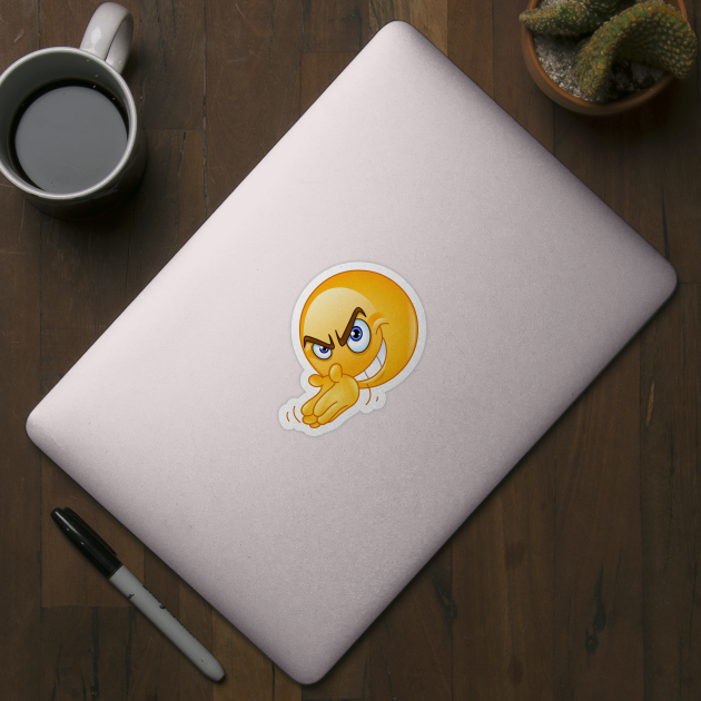 Scheming Emoji - Emoji - Sticker | TeePublic