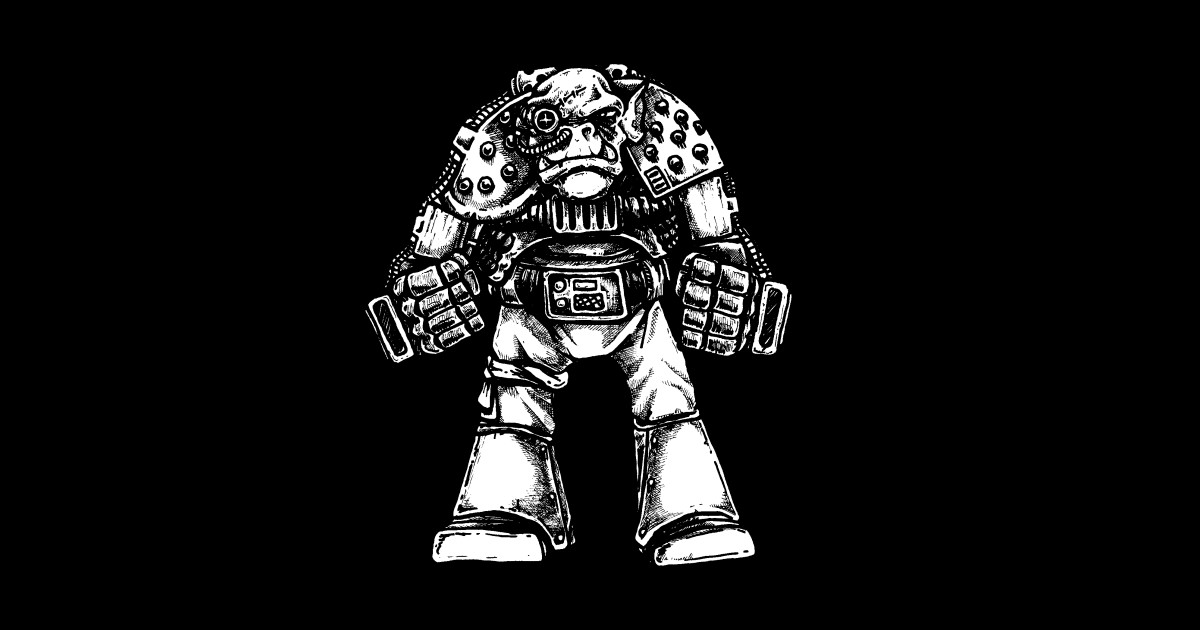 Ork in power armour - Orks - Sticker | TeePublic