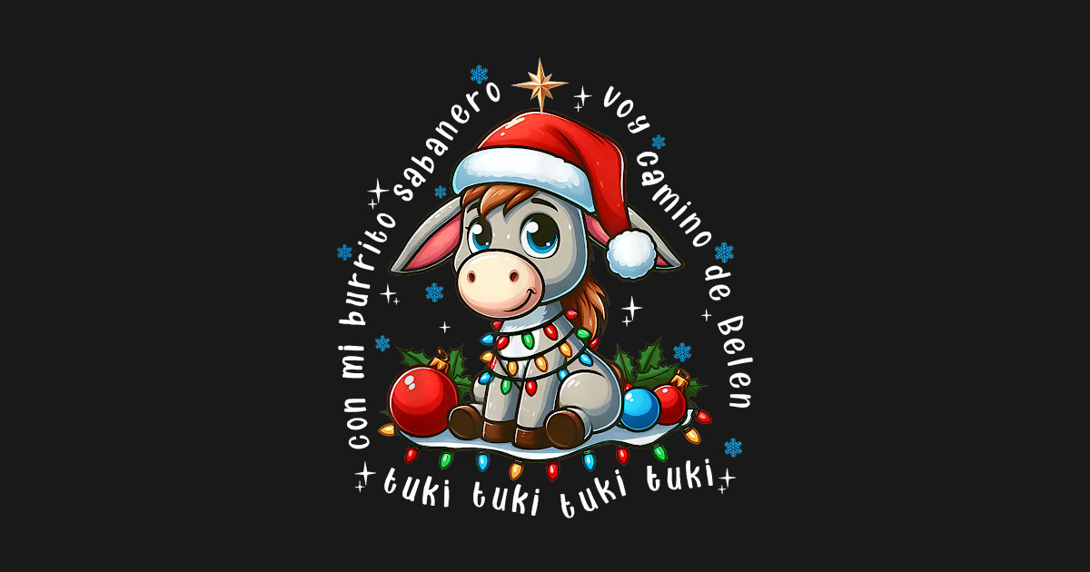 Mi Burrito Sabanero Mexican Christmas Donkey Spanish Xmas - Mi Burrito ...