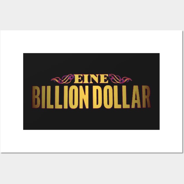 eine - one billion dollar tv series graphic design - Eine Billion ...