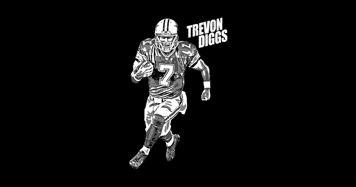Trevon Diggs black and white FAN MADE - Trevon Diggs - Sticker | TeePublic