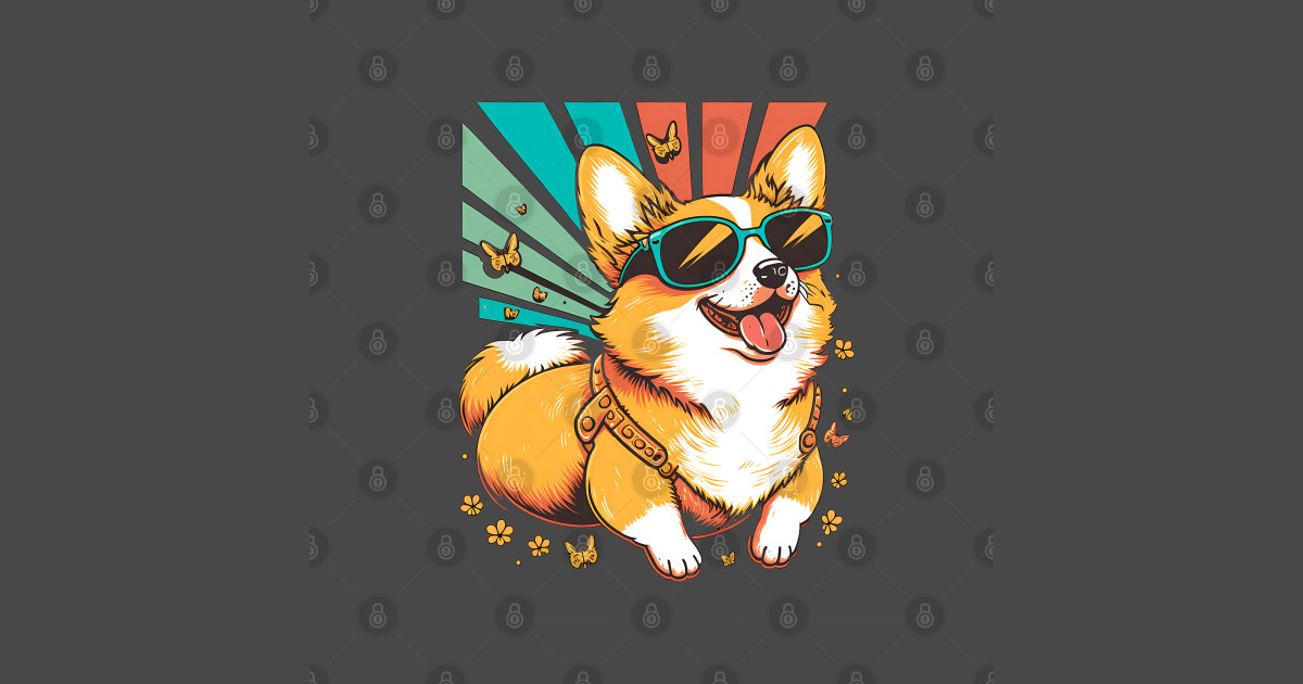 Cool Corgis Club (remix) - Corgi Vintage - T-Shirt | TeePublic