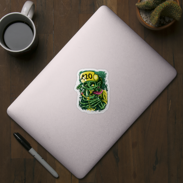 Skull 420 - 420 - Sticker | TeePublic