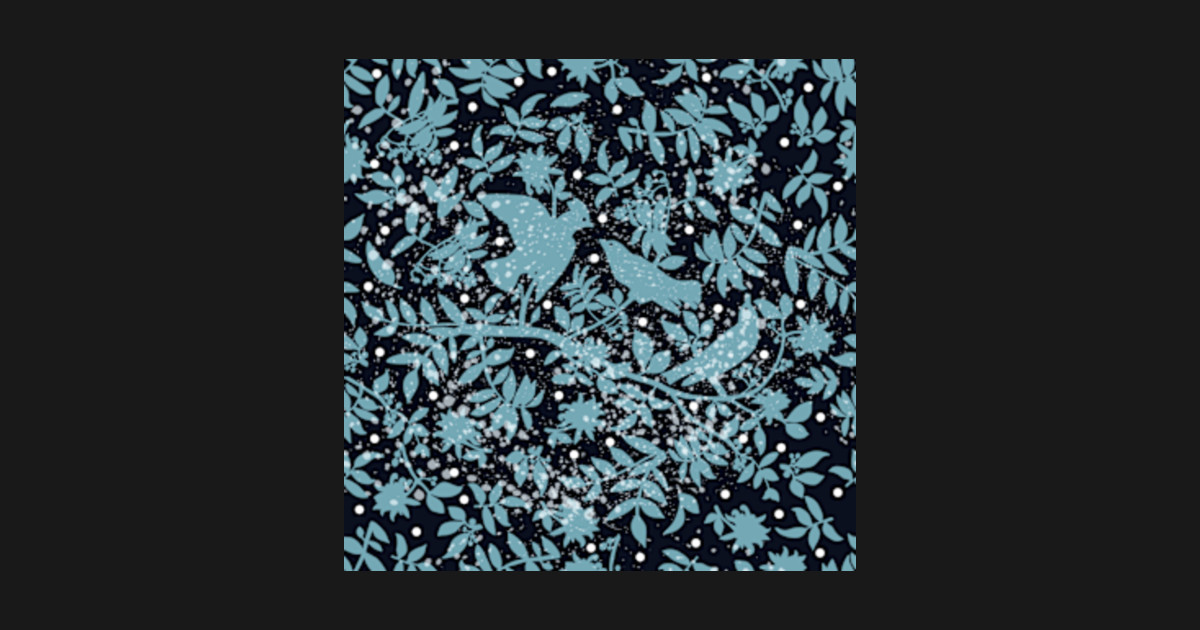 Winter decorative snow seamless with birds - Pattern - T-Shirt | TeePublic