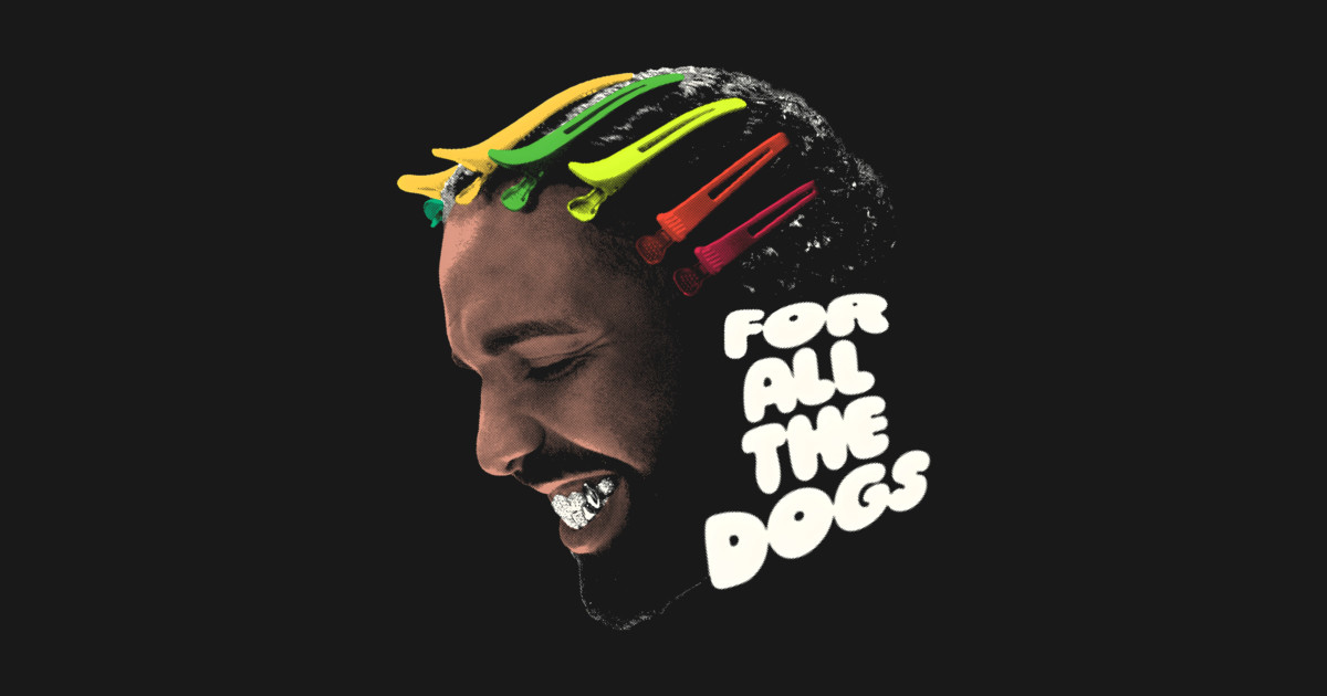 For All The Dogs - Drake Head - Drake Album Cover - T-Shirt | TeePublic