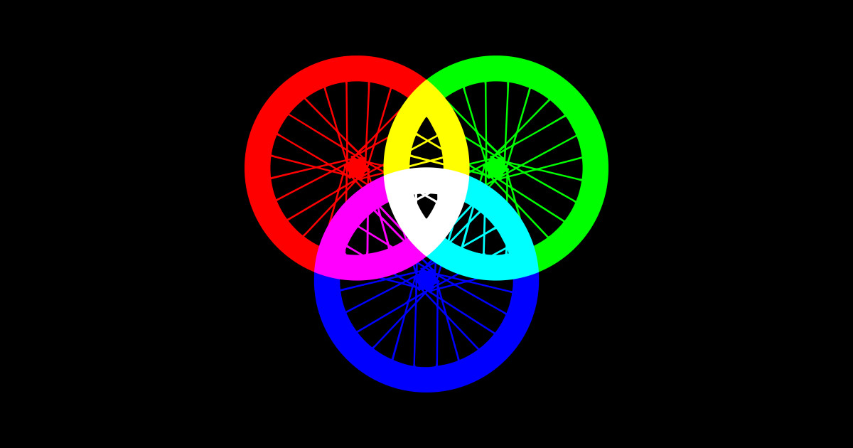 Color Wheel - RGBicycle - Colour Wheel Cycling - Rgb - Sticker | TeePublic