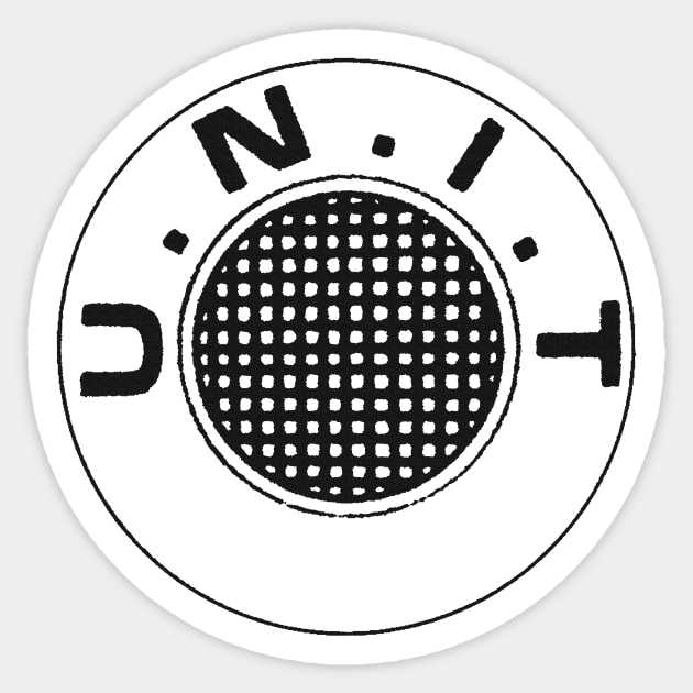 U.N.I.T. Logo Black - Doctor Who - Sticker | TeePublic