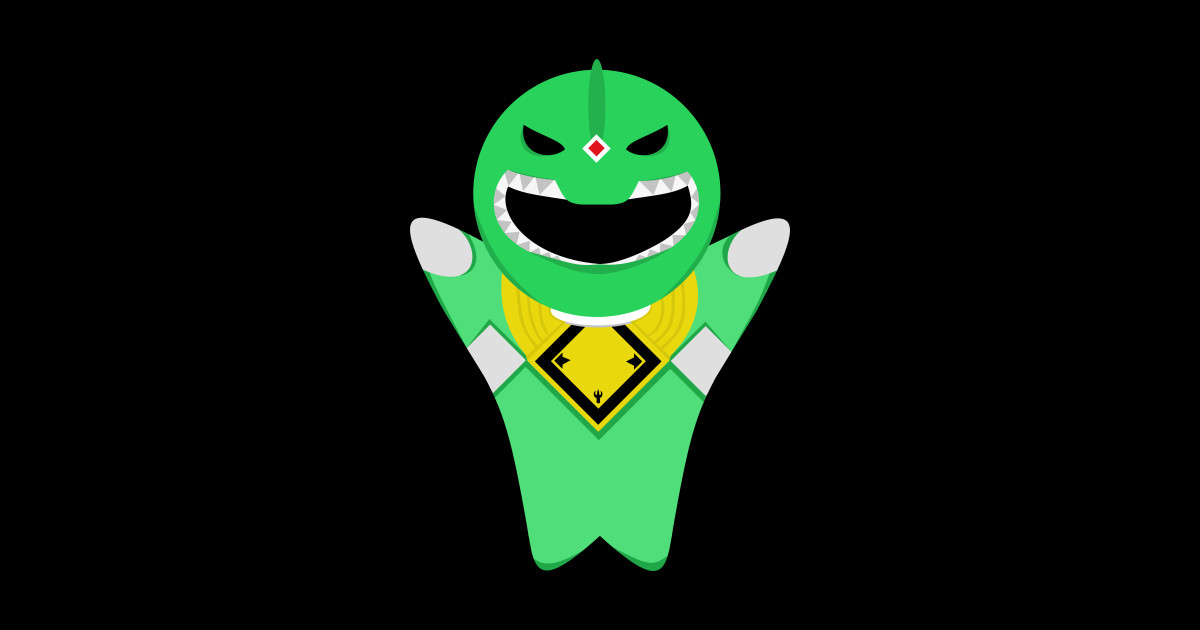 mini green ranger - Power Rangers - Sticker | TeePublic