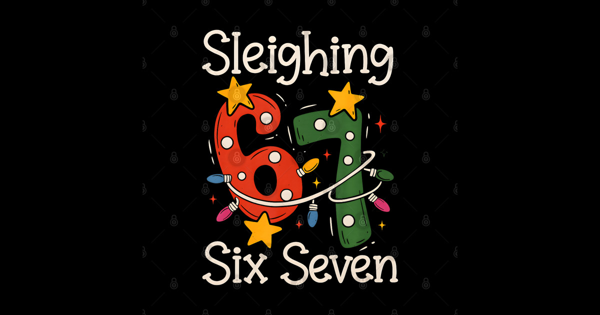 Sleighing Six Seven 67 Gen Z Alpha Slang - Christmas Meme - Socks ...