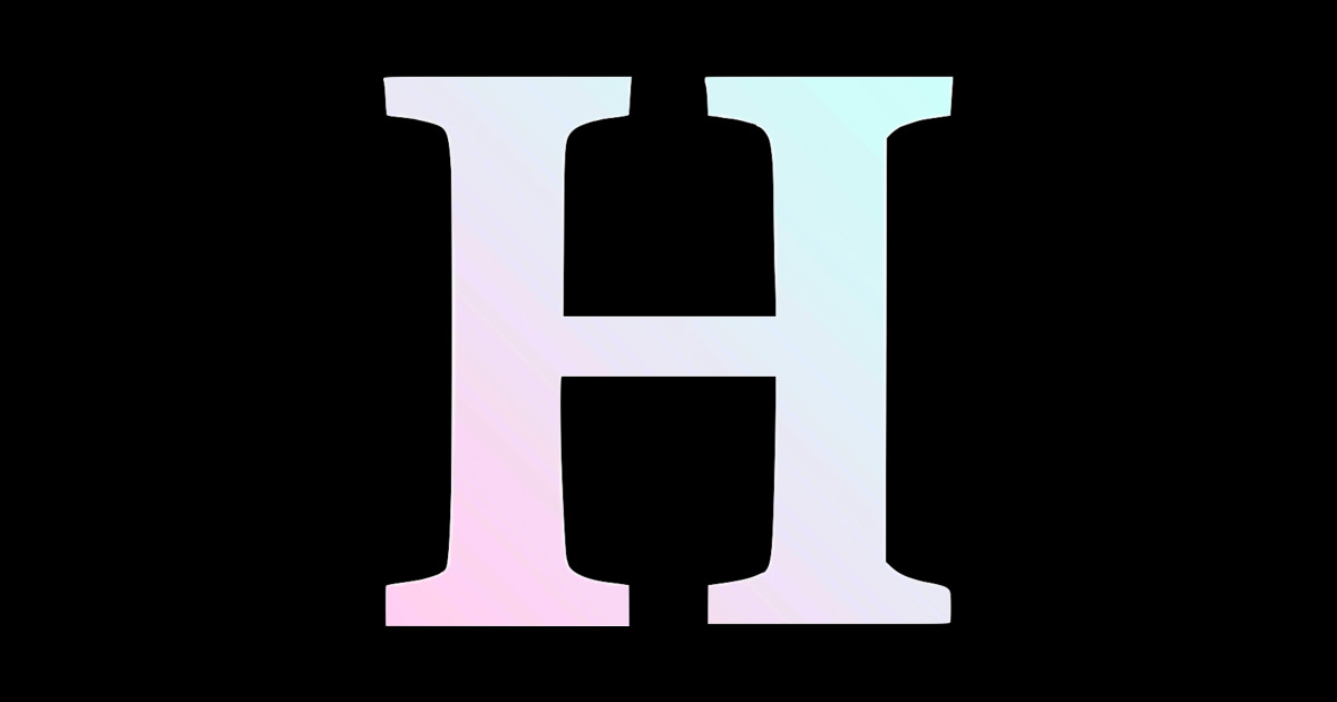 The Letter H Cool Colors Design - Sticker - Sticker | TeePublic