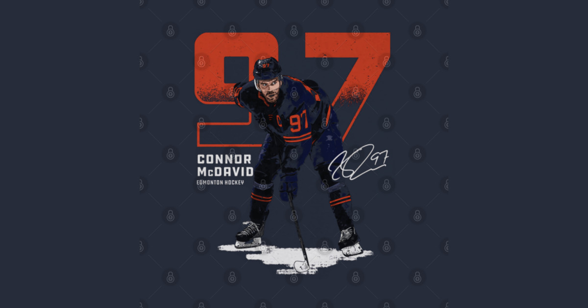 Connor Mcdavid Edmonton Outline - Connor Mcdavid - T-Shirt | TeePublic