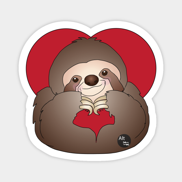 Hand Heart Sloth - Sloth Lover - Magnet | TeePublic