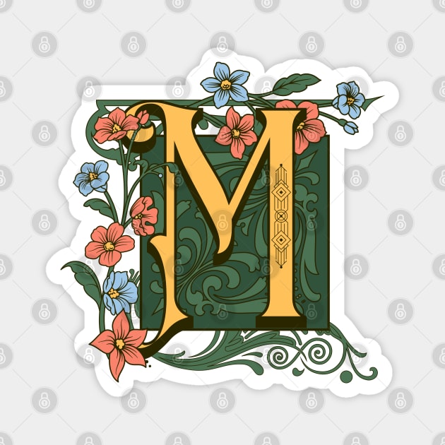 Art Nouveau Letter M, Ornamental Letter M, Art Deco - Letter Design ...