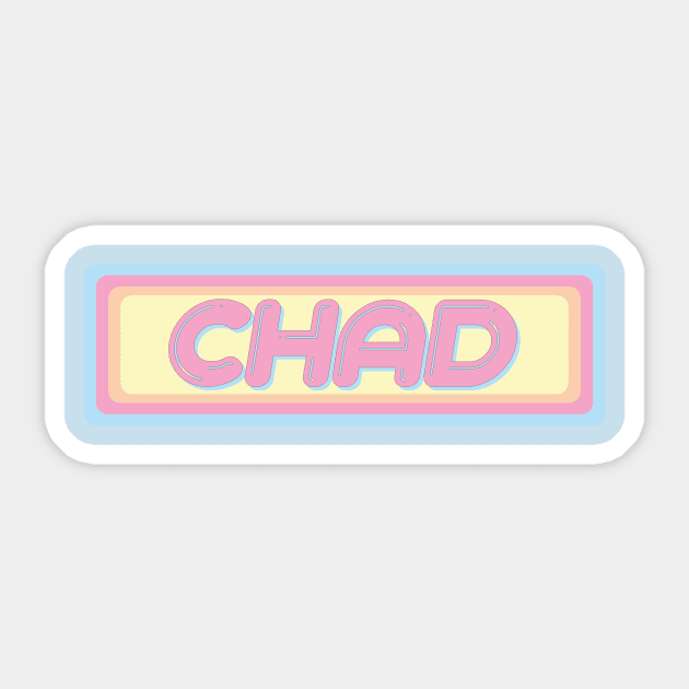 CHAD - Retro Design - Meme - Sticker | TeePublic
