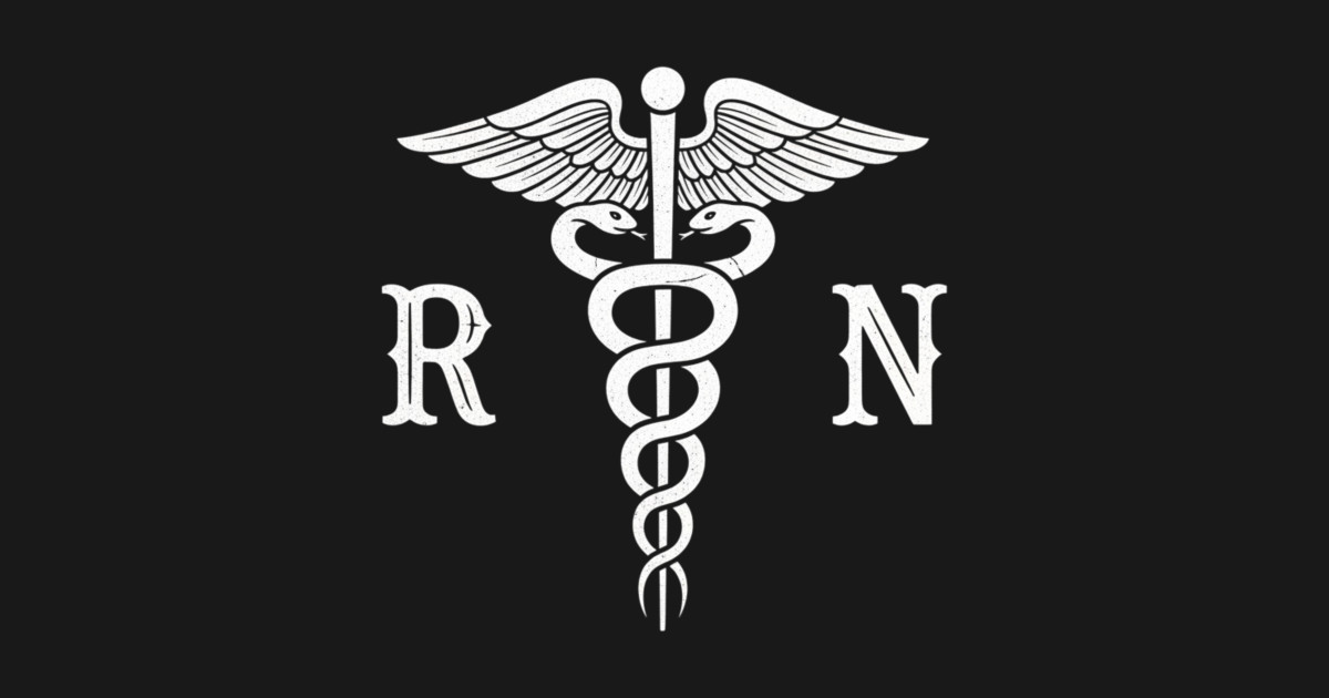 Vintage RN Caduceus Medical Symbol - Professional Nurse Job Title ...