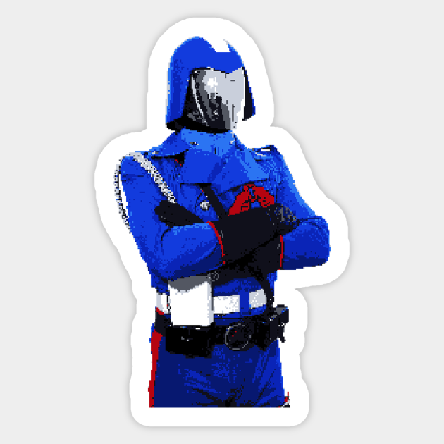 8-Bit Cobra Commander - Cobra Commander - Sticker | TeePublic