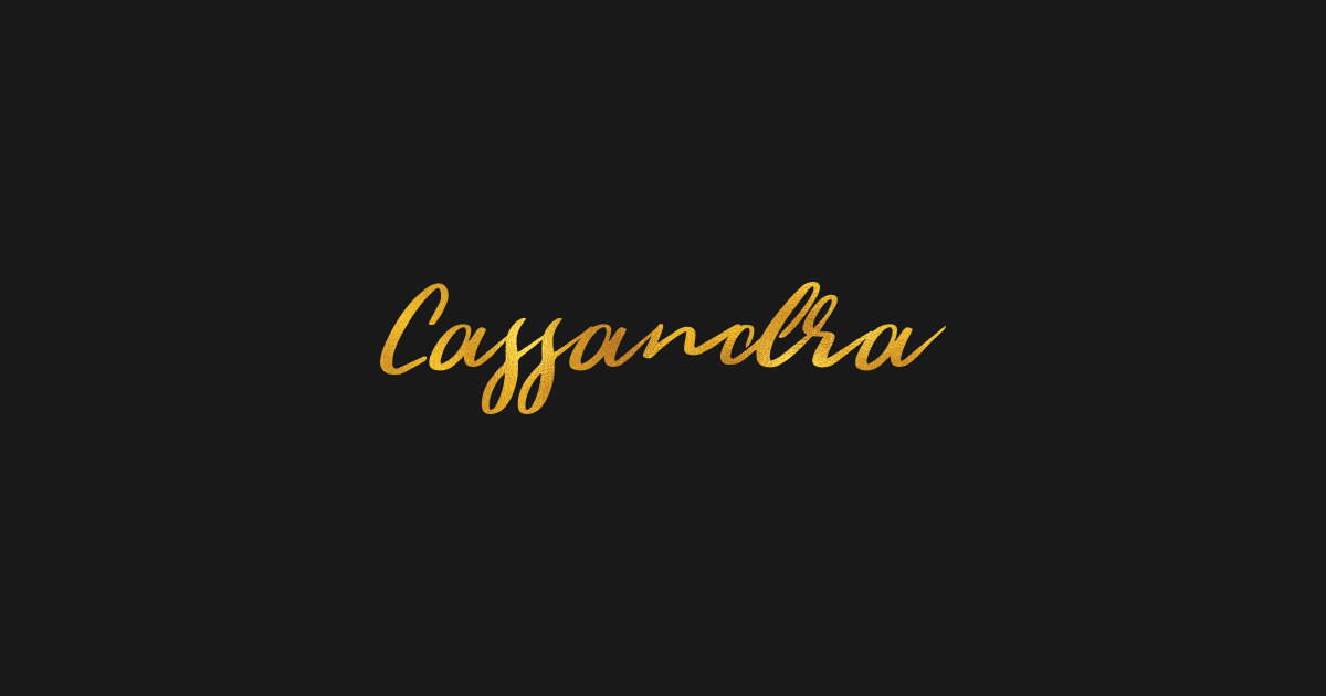 Cassandra Name Hand Lettering in Faux Gold Letters - Cassandra - T ...