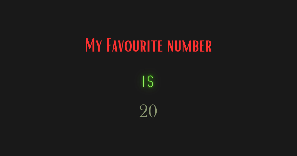 My favourite number - Favourite - T-Shirt | TeePublic