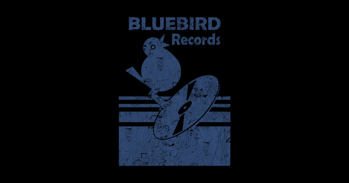 Vintage Blue Bird Record - Record Label - Sticker | TeePublic