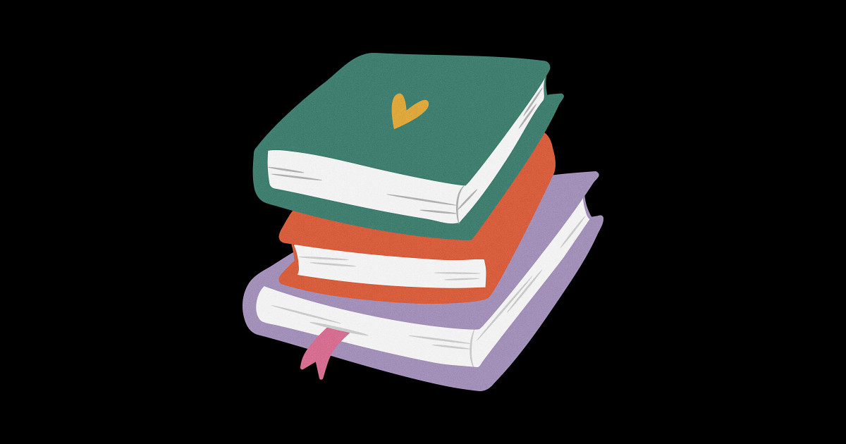 cute pile of books - Read - Sticker | TeePublic