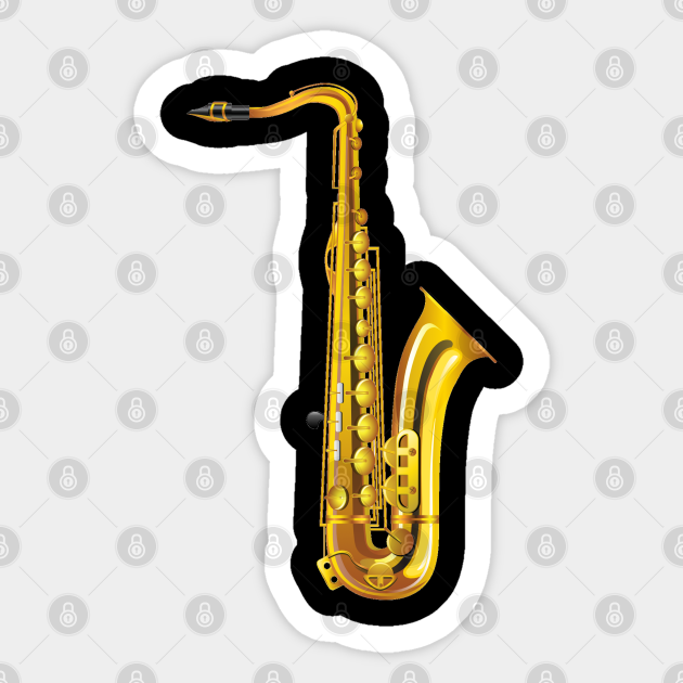 Saxophone - Saxophone - Sticker | TeePublic