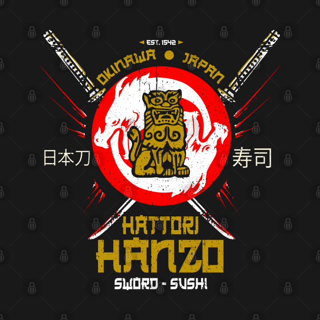 Hattori Hanzo Sword & Sushi Classic - Kill Bill - T-Shirt | TeePublic