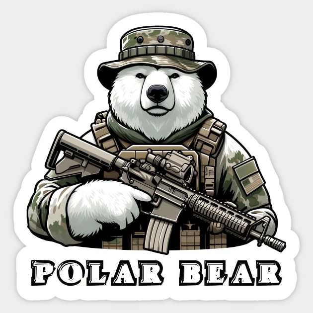 Tactical Polar Bear - Polar Bear - Sticker | TeePublic