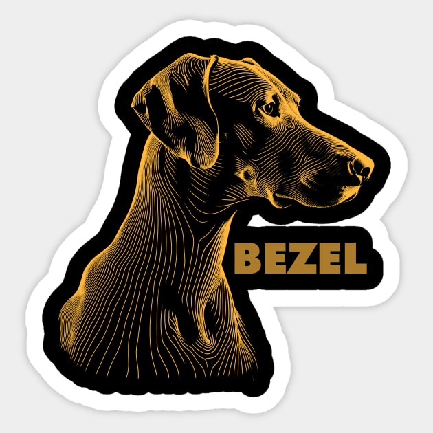 Bezel dogs - Dog - Sticker | TeePublic