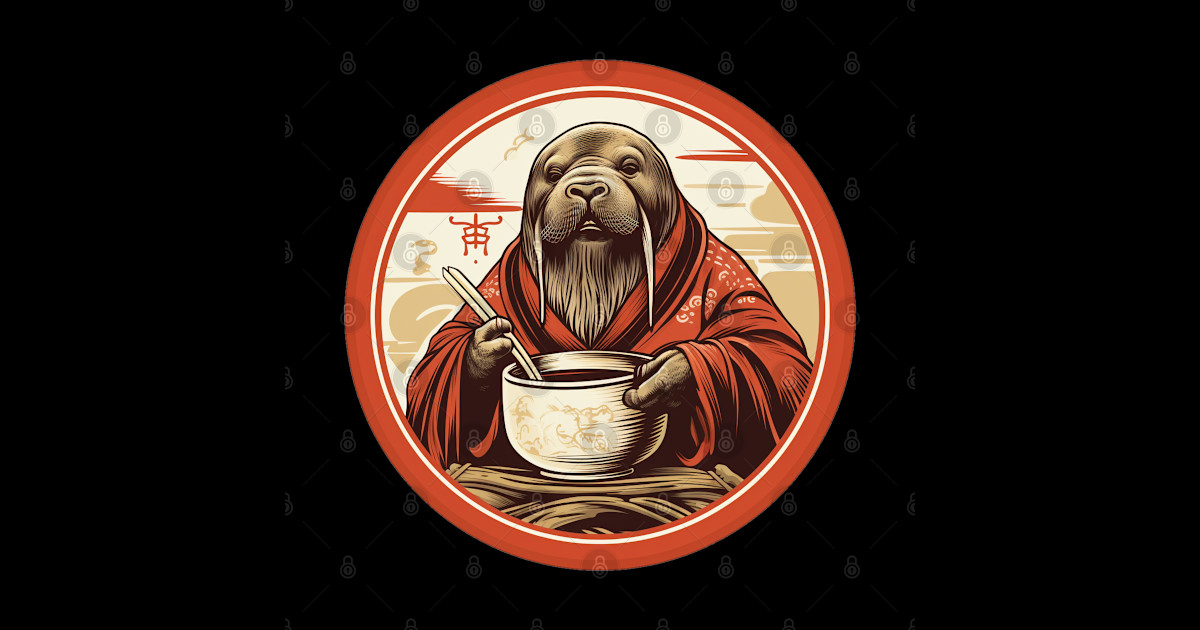 Walrus Sensei - Sensei - Sticker | TeePublic
